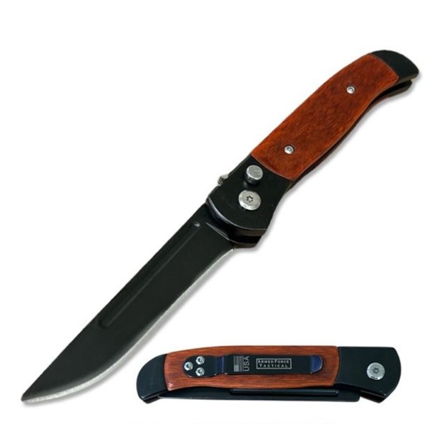8" Open Everyday Carry Clip Point Auto Switchblade Knife