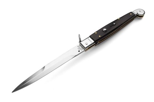 A.G.A. Campolin 12" Ebano Wood Italian Sicilian Fighting Automatic Knife